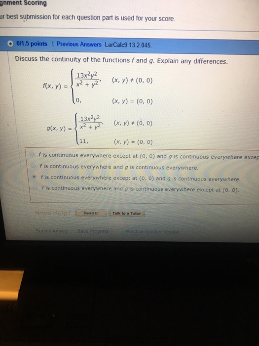 Solved discuss the continuity of the functions f and | Chegg.com