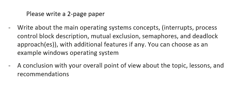Solved Please write a 2-page paper Write about the main | Chegg.com