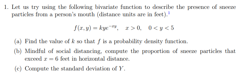 Solved 1. Let us try using the following bivariate function | Chegg.com