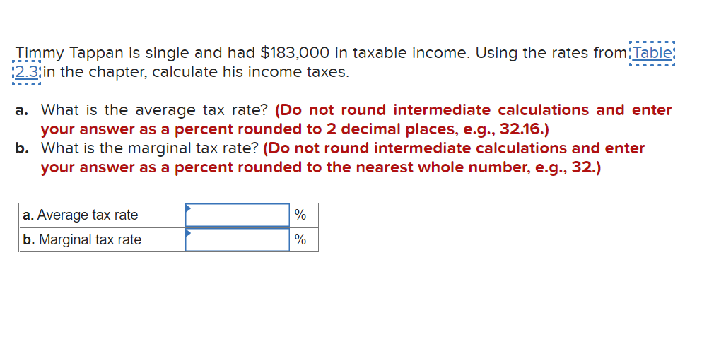 Solved Timmy Tappan is single and had $183,000 in taxable | Chegg.com