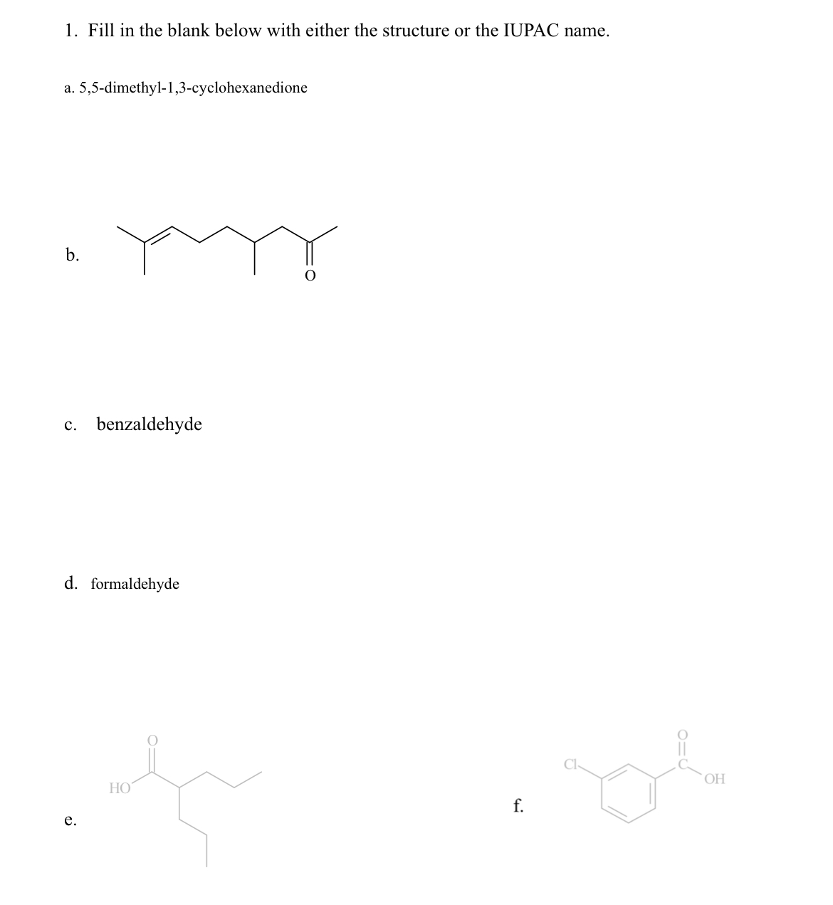 Solved Fill in the blank below with either the structure or | Chegg.com