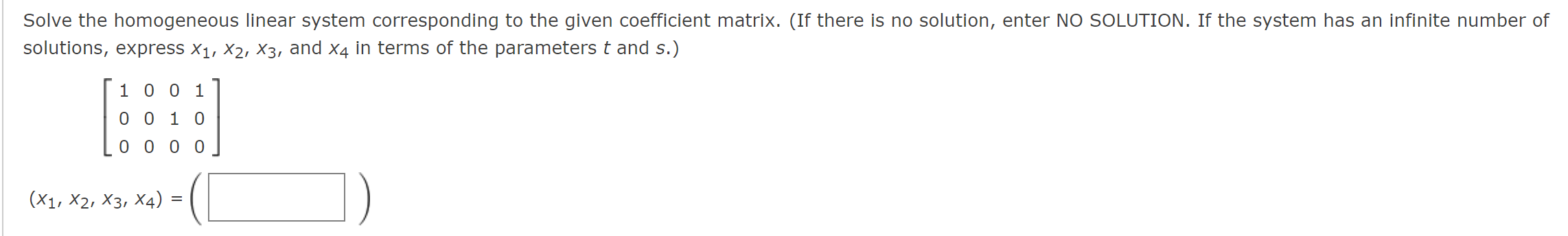 Solved Solve the homogeneous linear system corresponding to | Chegg.com