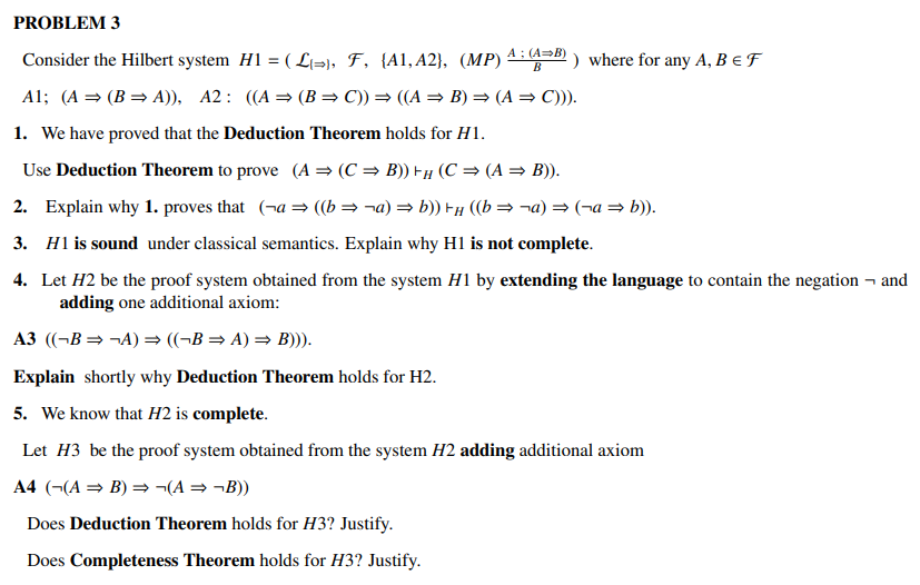Solved Consider the Hilbert system | Chegg.com