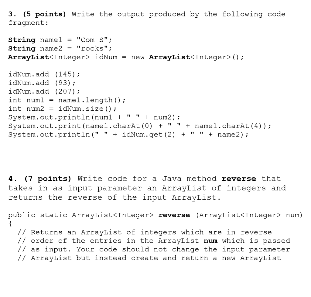 Solved Indicate Spaces In Output Where You Have Been Asked