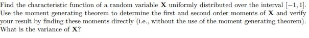 Solved Find the characteristic function of a random variable | Chegg.com