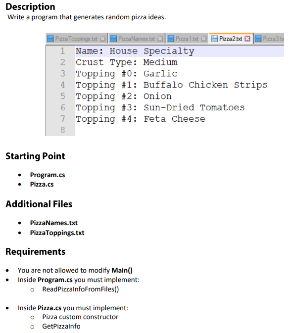 Solved Hello, this problem is to be coded in C#. It looks | Chegg.com