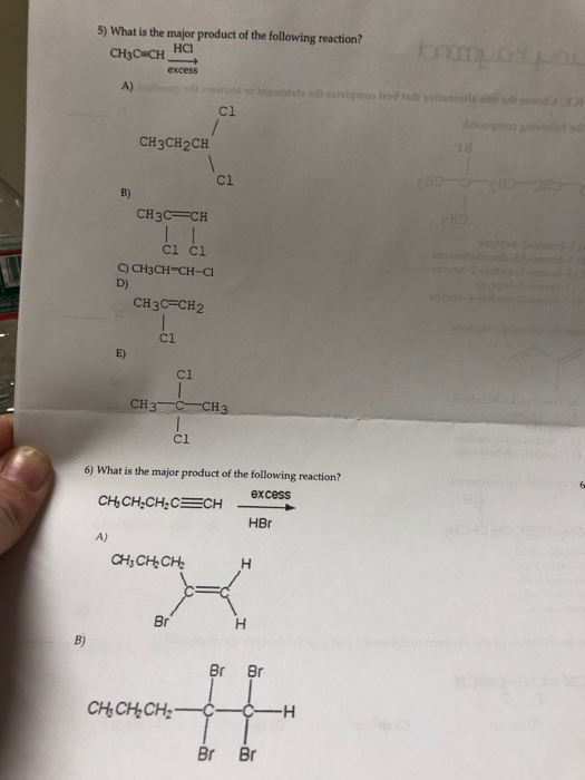 Solved 5) What is the major product of the following | Chegg.com