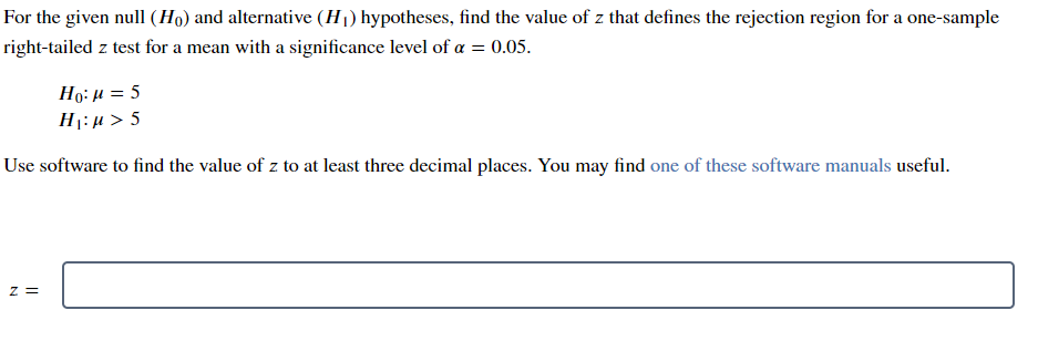 Solved For the given null (HO) and alternative (H) | Chegg.com