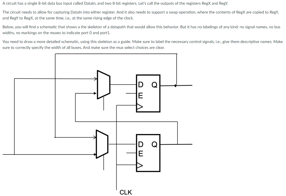 Solved A circuit has a single 8-bit data bus input called | Chegg.com