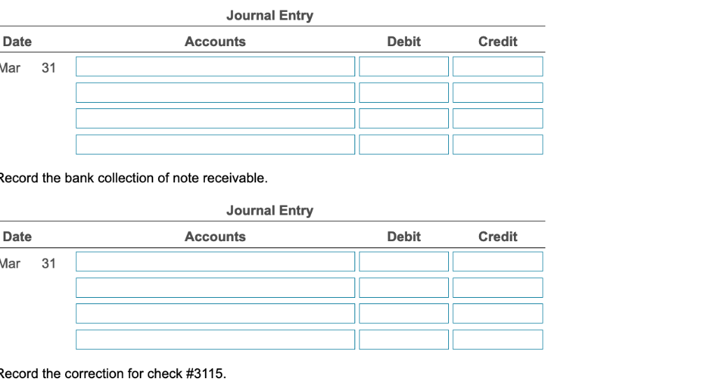 Solved Data Table Bank Statement for March 2018 Beginning | Chegg.com
