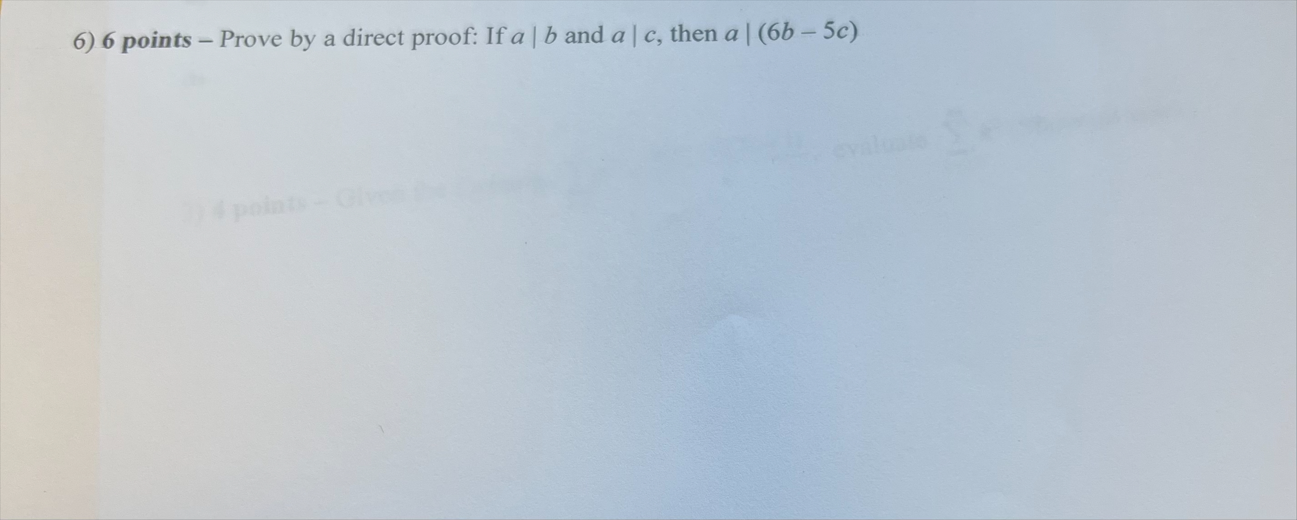 Solved 6) 6 points - Prove by a direct proof: If a∣b and | Chegg.com