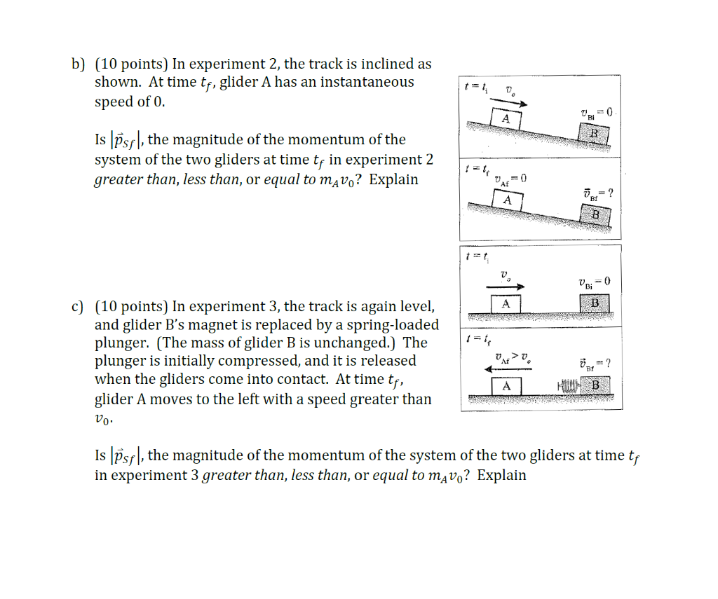 Solved 3. (30 points) This problem concerns three collision | Chegg.com