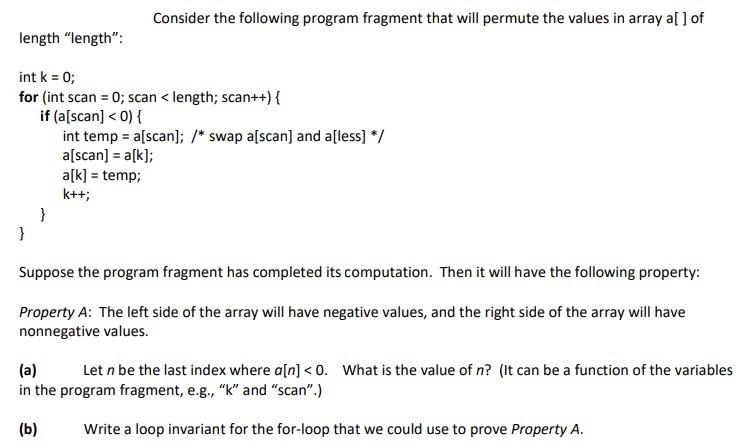 Solved Consider the following program fragment that will | Chegg.com Solved Consider the following program fragment that will | Chegg.com