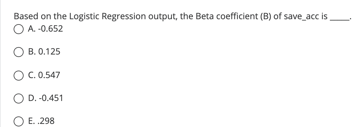 Solved Based on the Logistic Regression output, the Beta | Chegg.com