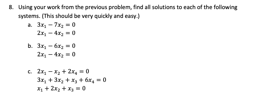 Solved 8. Using your work from the previous problem, find | Chegg.com