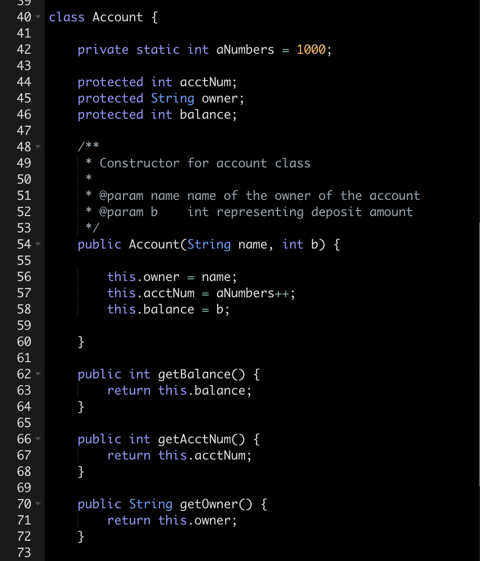 Solved Override the equals() method in Account to return | Chegg.com
