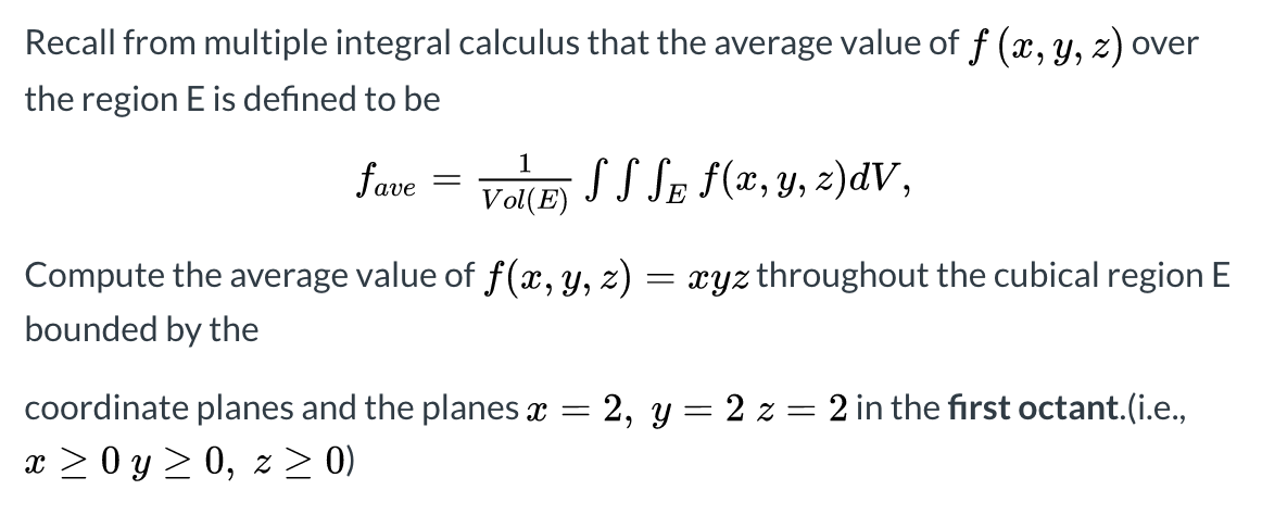 Solved Recall from multiple integral calculus that the | Chegg.com