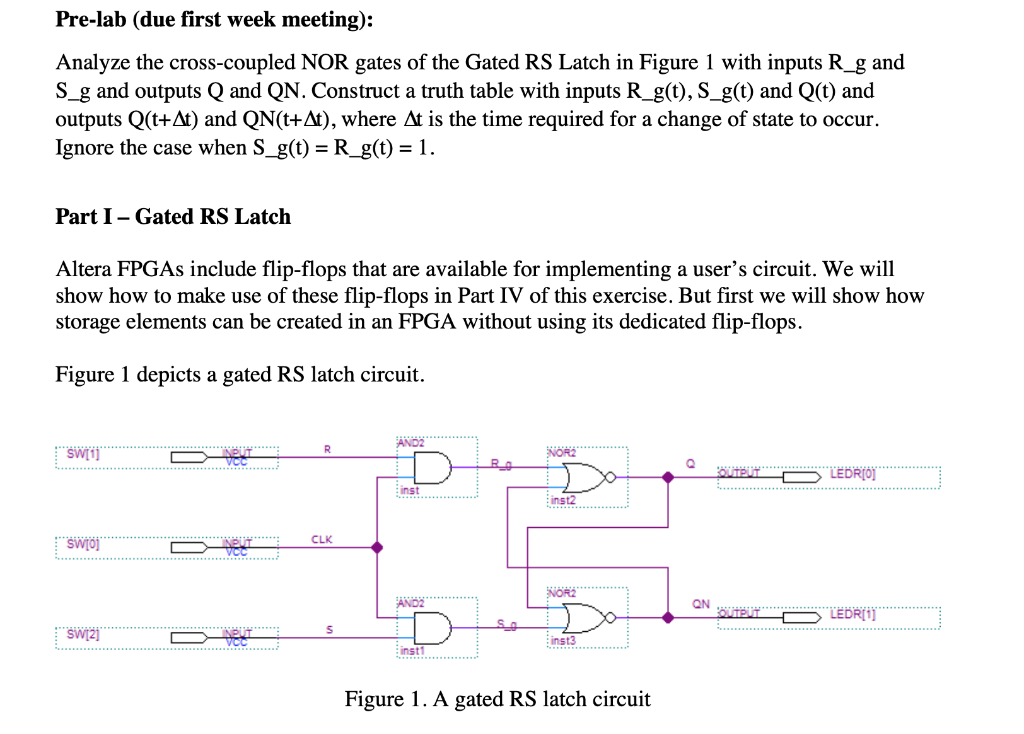 Solved Pre-lab (due first week meeting): Analyze the | Chegg.com