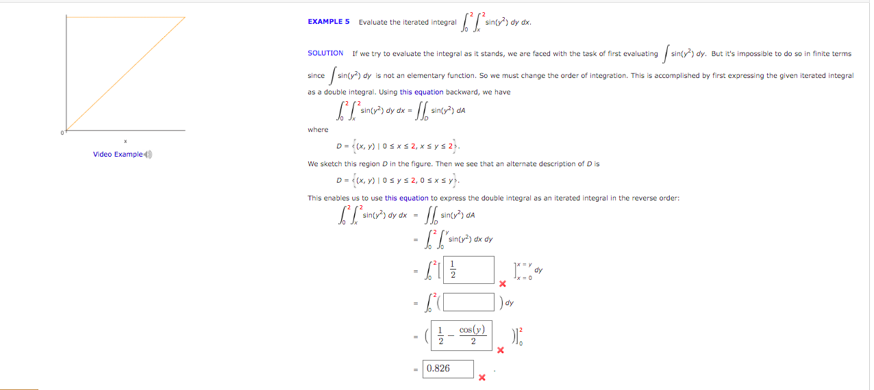 Solved EXAMPLE 5 Evaluate the iterated integral SOLUTION If | Chegg.com