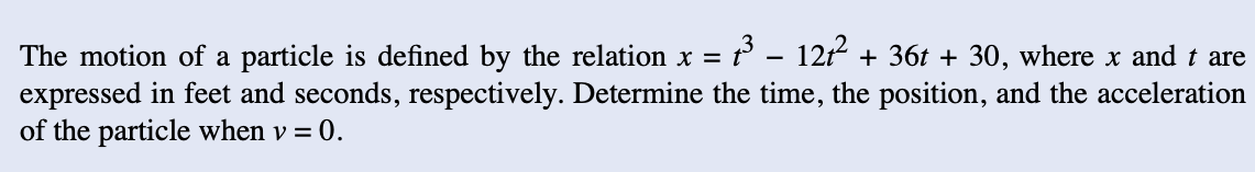 Solved The motion of a particle is defined by the relation | Chegg.com