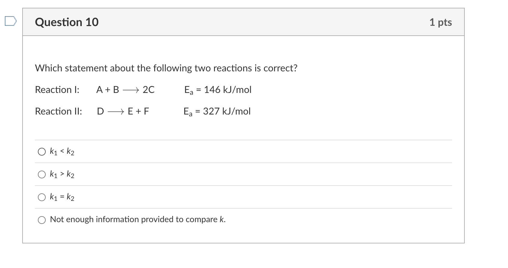 Solved Which statement about the following two reactions is | Chegg.com