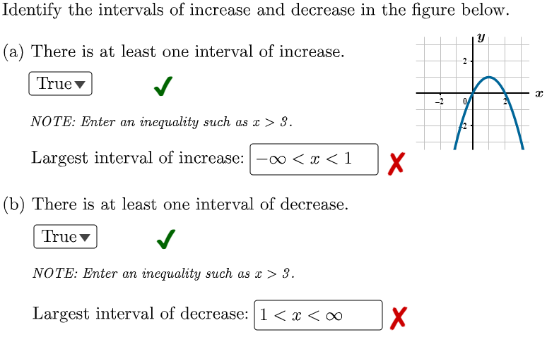 Solved Identify the intervals of increase and decrease in | Chegg.com