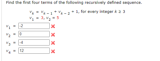 Solved + Find the first four terms of the following | Chegg.com
