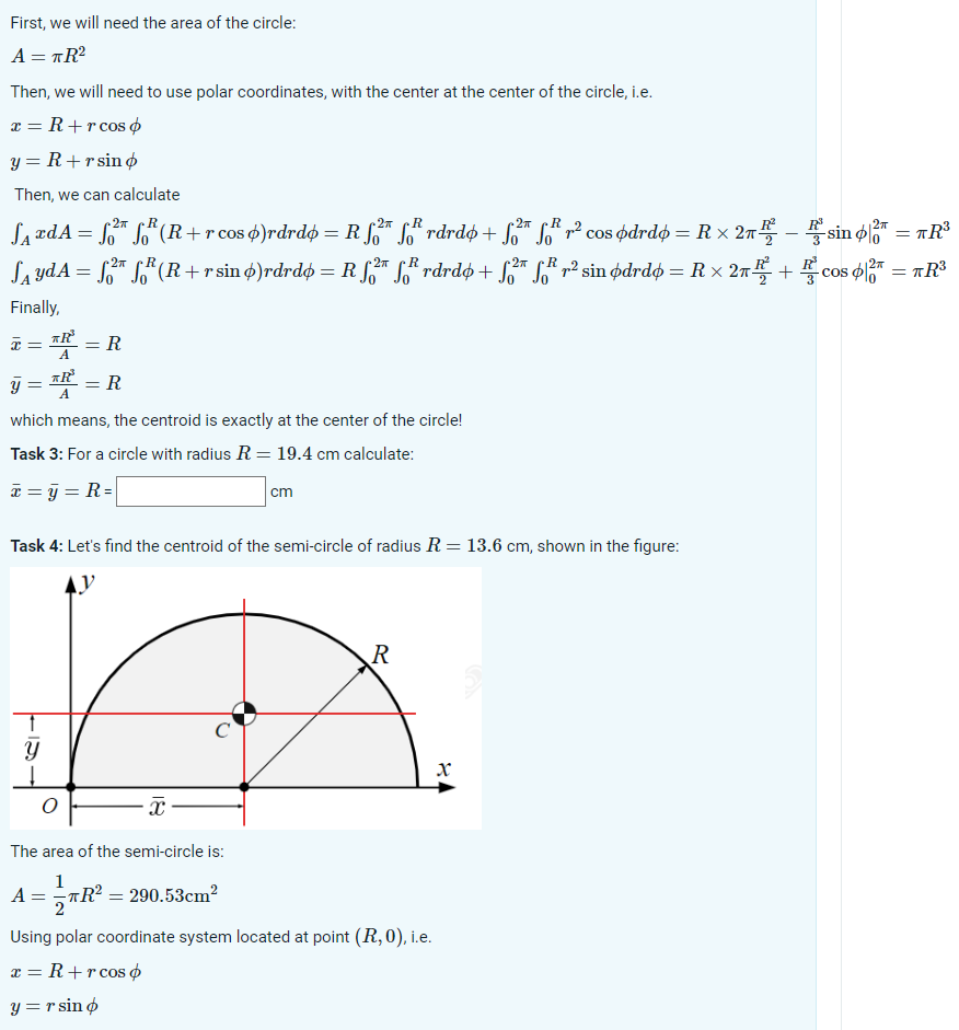 Solved Centroid of an area Definition: A centroid is the | Chegg.com