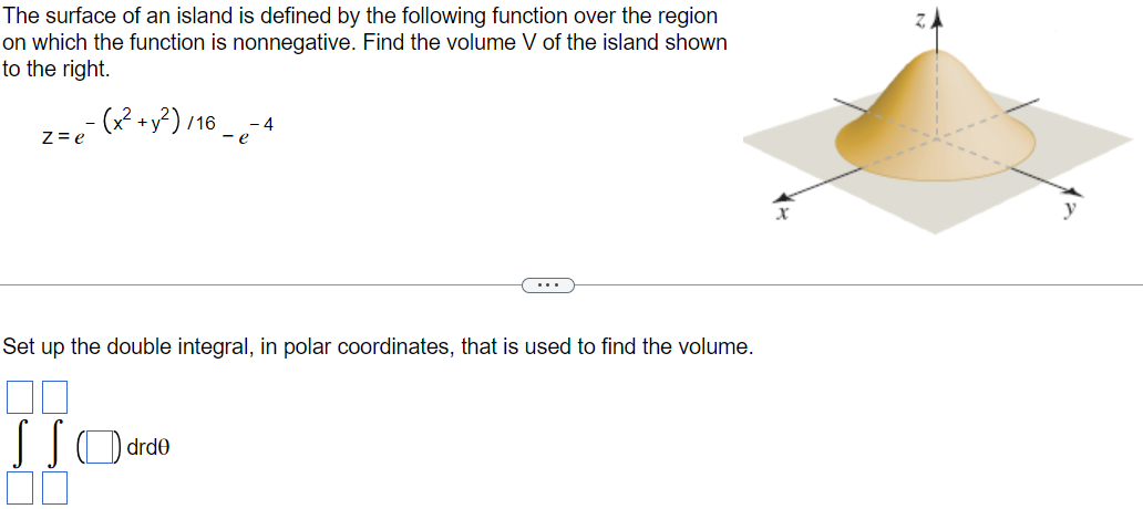 Solved The surface of an island is defined by the following | Chegg.com