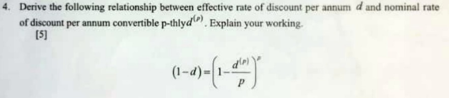 Solved 4. Derive the following relationship between | Chegg.com