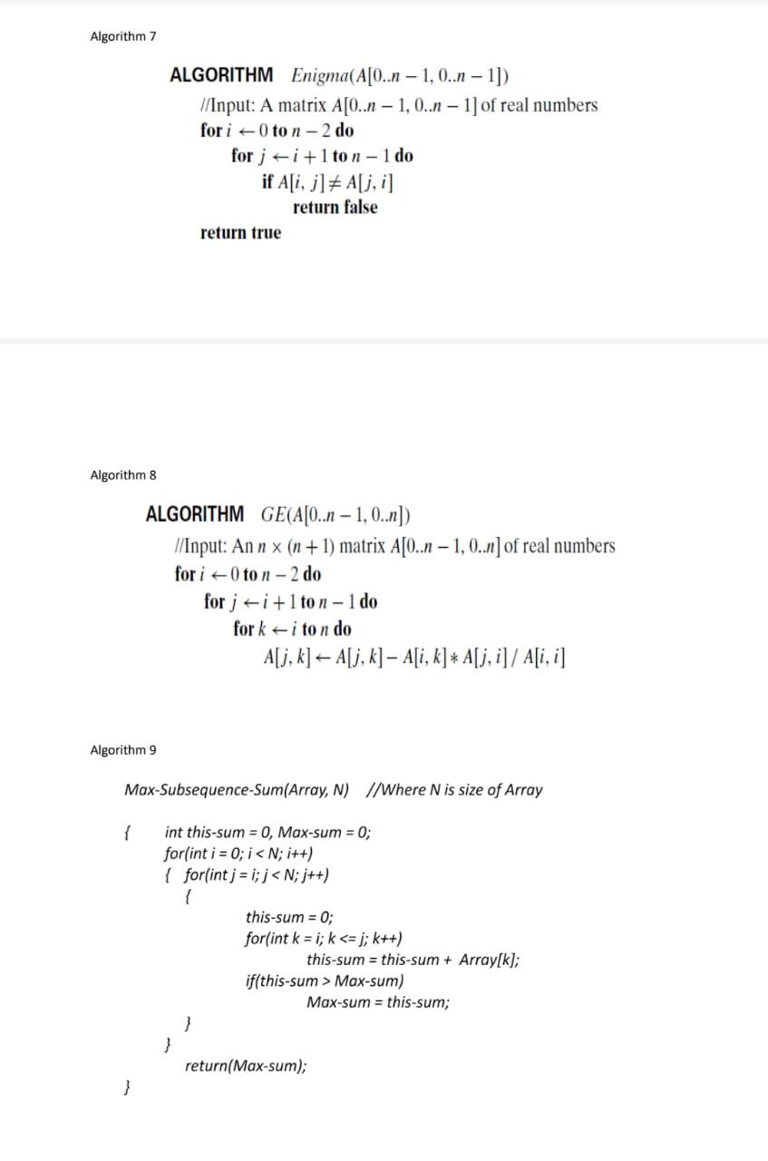 Solved Count the number of instructions (running time) of | Chegg.com