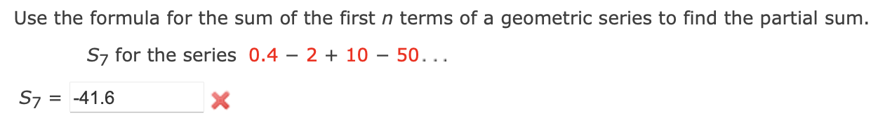 Solved Use the formula for the sum of the first n terms of a | Chegg.com