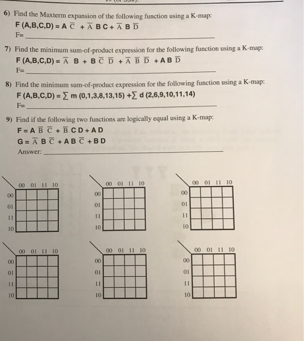 Solved 6) Find the Maxterm expansion of the following | Chegg.com