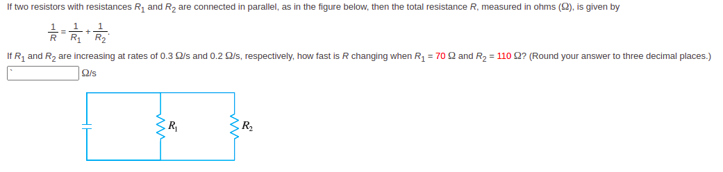 Solved + If two resistors with resistances R1 and R2 are | Chegg.com