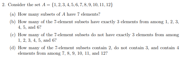 Solved 2. Consider the set A= {1,2,3,4,5,6,7,8,9,10,11,12} | Chegg.com