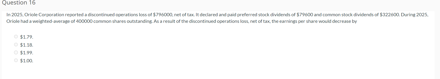 Solved $1.79 $1.18 $1.99 $1.00 | Chegg.com