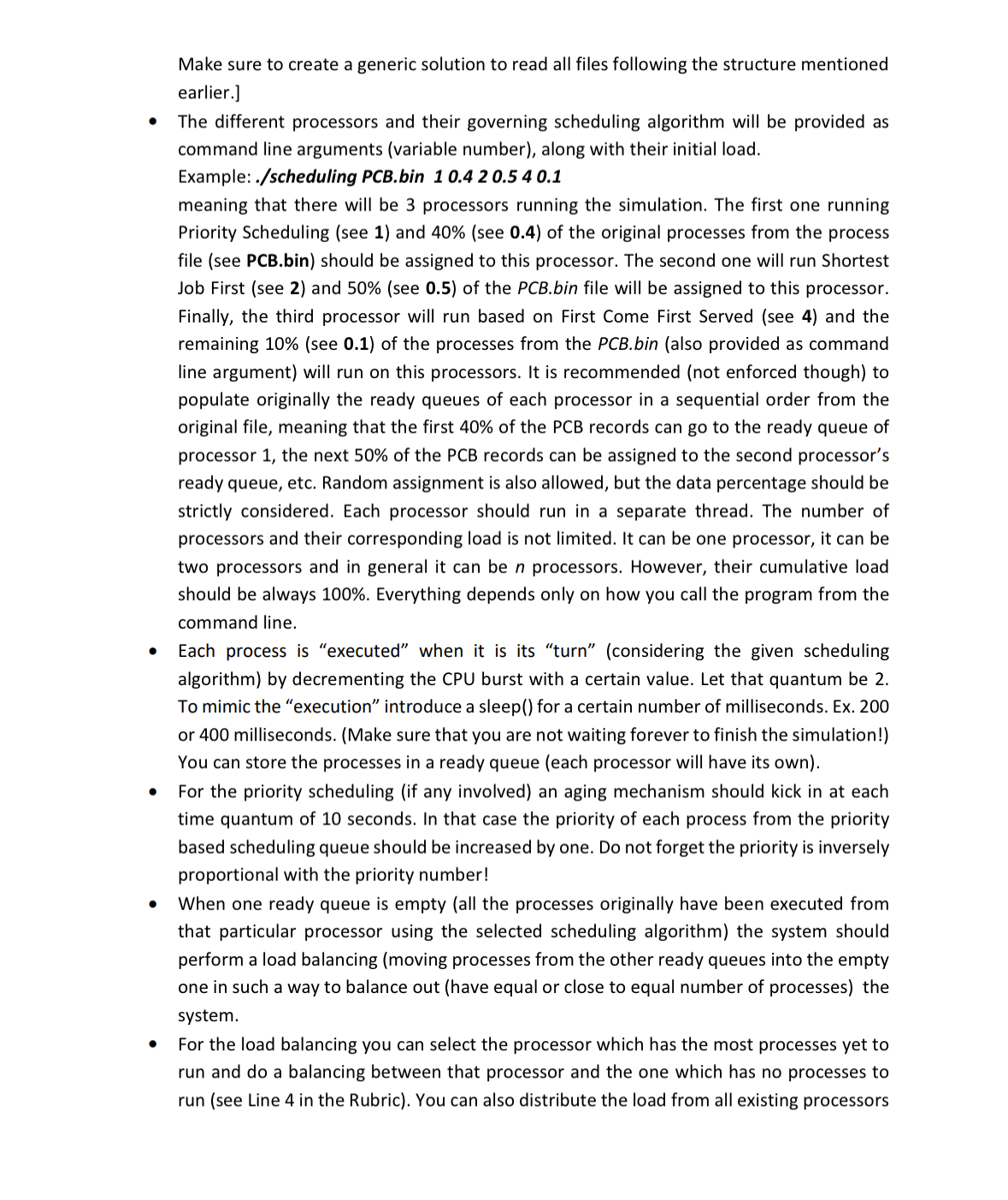 Solved Lab 4: Given a binary file containing PCB (Process | Chegg.com
