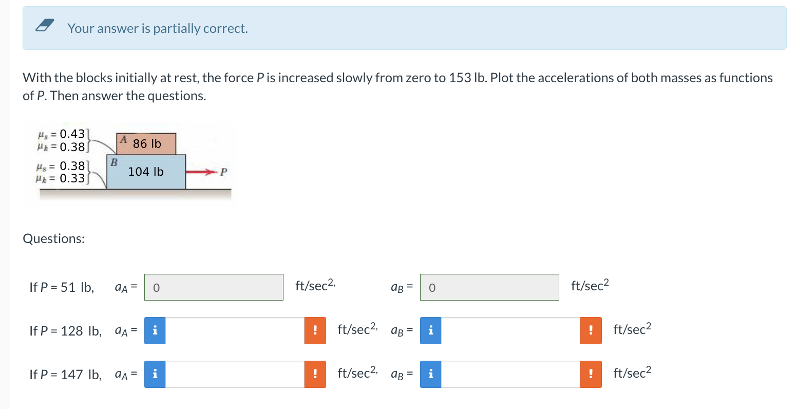 Solved With the blocks initially at rest, the force P ﻿is | Chegg.com
