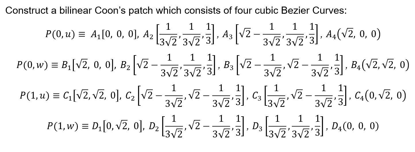 WRITE MATLAB PROGRAM OF Construct a bilinear Coon’s | Chegg.com