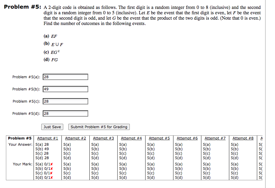 Solved Problem #5: A 2-digit code is obtained as follows. | Chegg.com