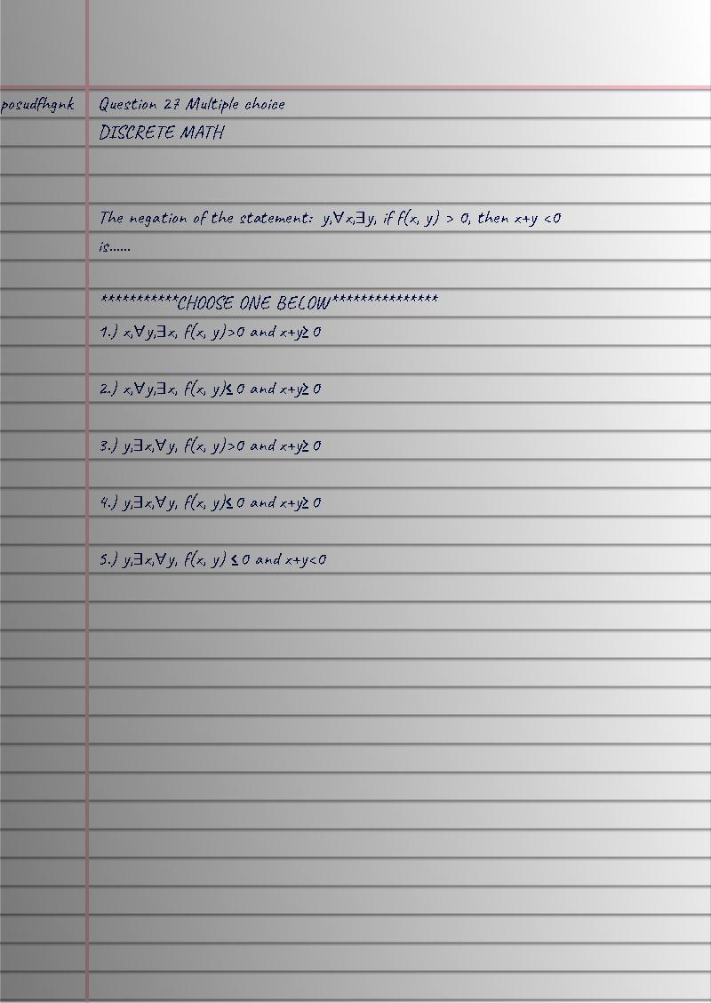 Solved posudfhank Question 27 Multiple choice DISCRETE MATH | Chegg.com