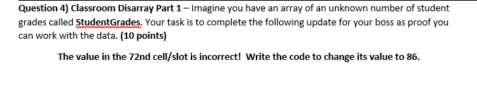 Solved Question 4 Classroom Disarray Part 1 Imagine You