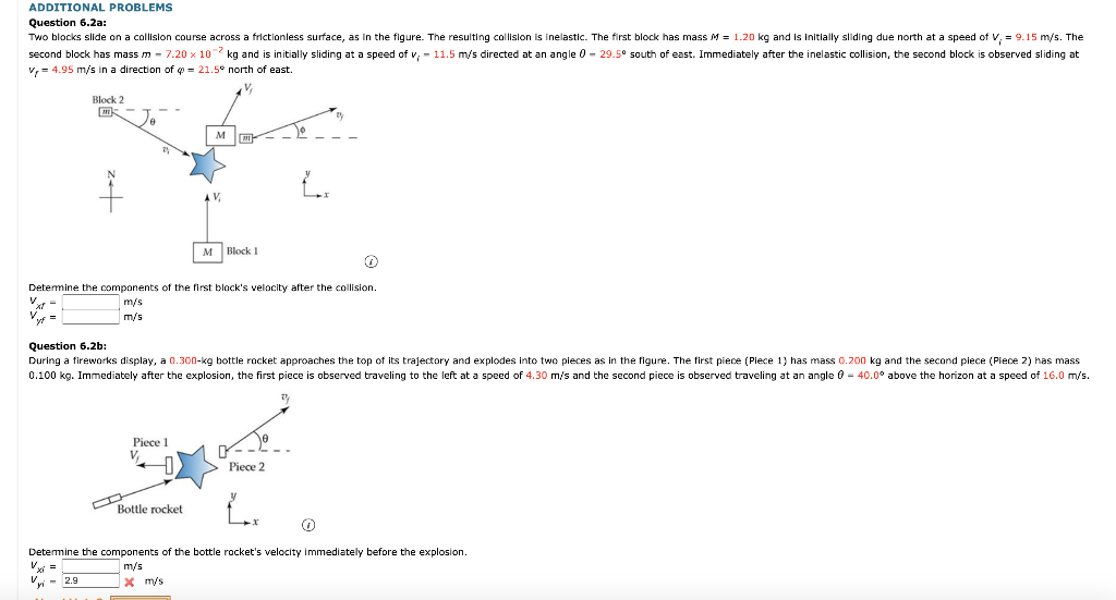 Solved ADDITIONAL PROBLEMS Question 6.2a: Two blocks slide | Chegg.com