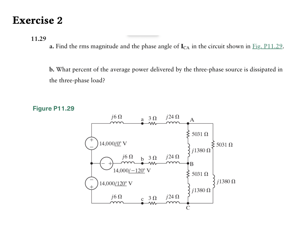 Solved Exercise 211.29a. ﻿Find the rms magnitude and the | Chegg.com