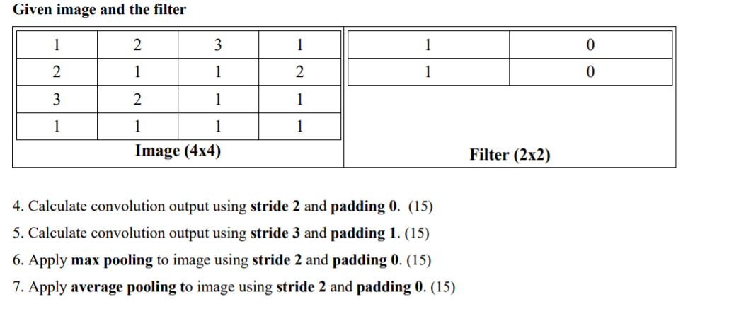 Solved Given image and the filter 1 2 3 1 1 0 2 1 1 2. 1 0 3 | Chegg.com