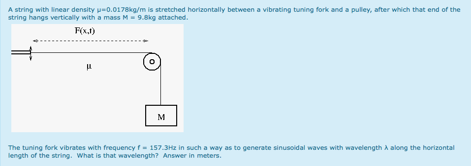 Solved A string with linear density ?=0. 0178kg/m is | Chegg.com