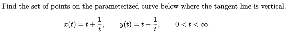 Solved Find The Set Of Points On The Parameterized Curve