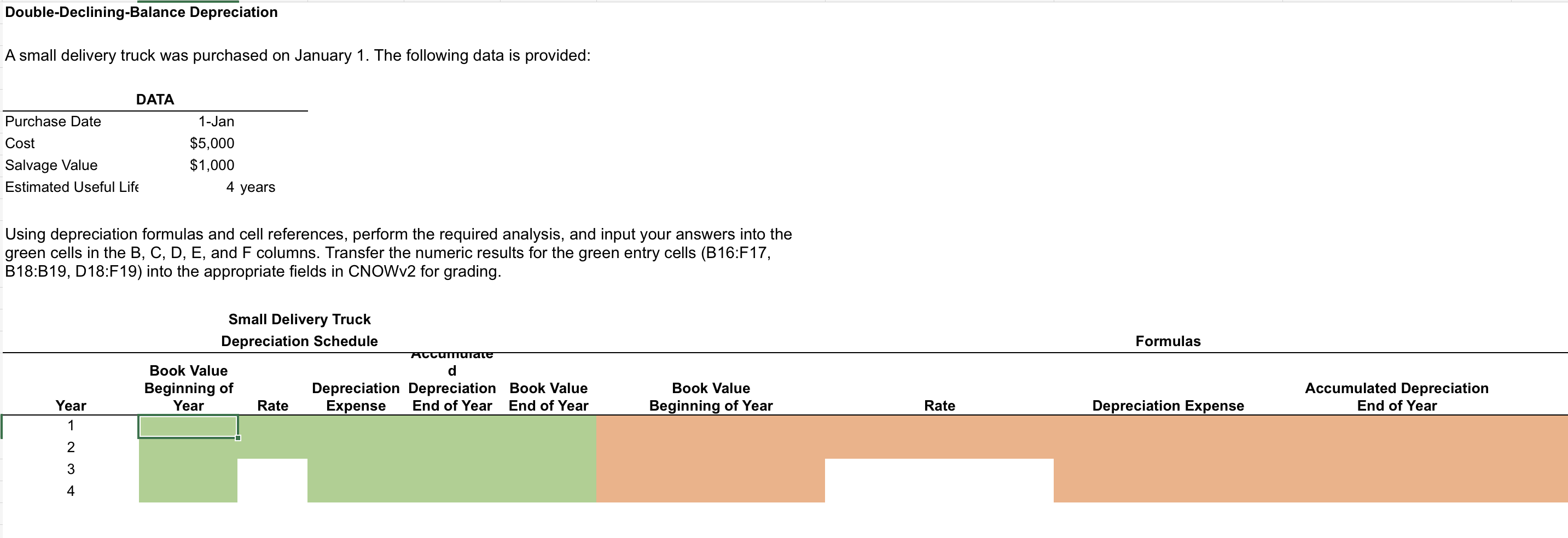 Solved Double-Declining-Balance DepreciationA small delivery | Chegg.com