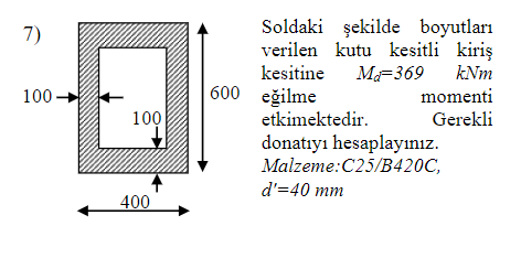 Solved Md=369 kNm bending moment acts on the box-section | Chegg.com