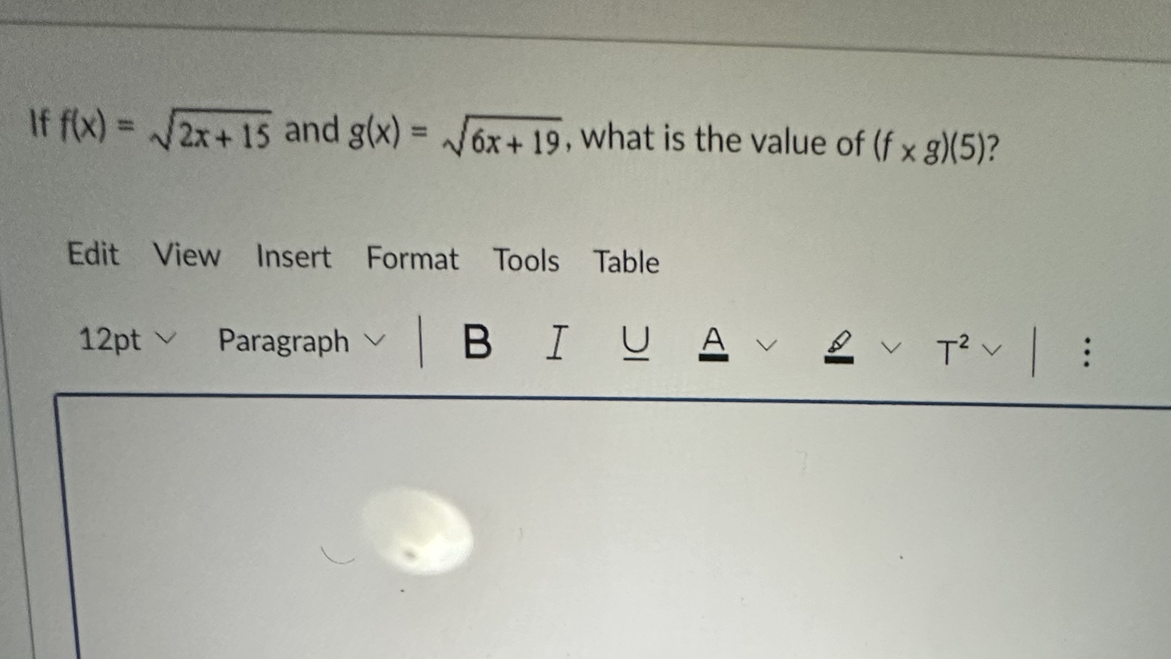 Solved If f(x)=2x+152 ﻿and g(x)=6x+192, ﻿what is the value | Chegg.com